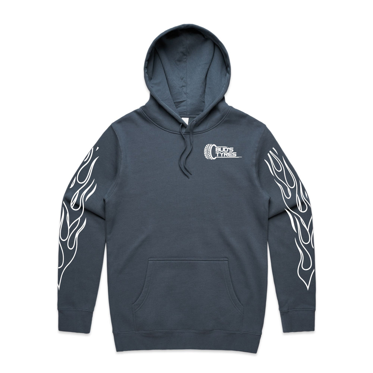 Bud's Tyres Merch Hoodie Petrol Blue